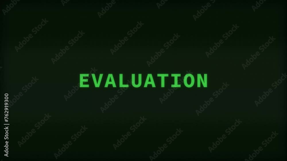Assessment message Retro animation display, 4K video, product quality ...