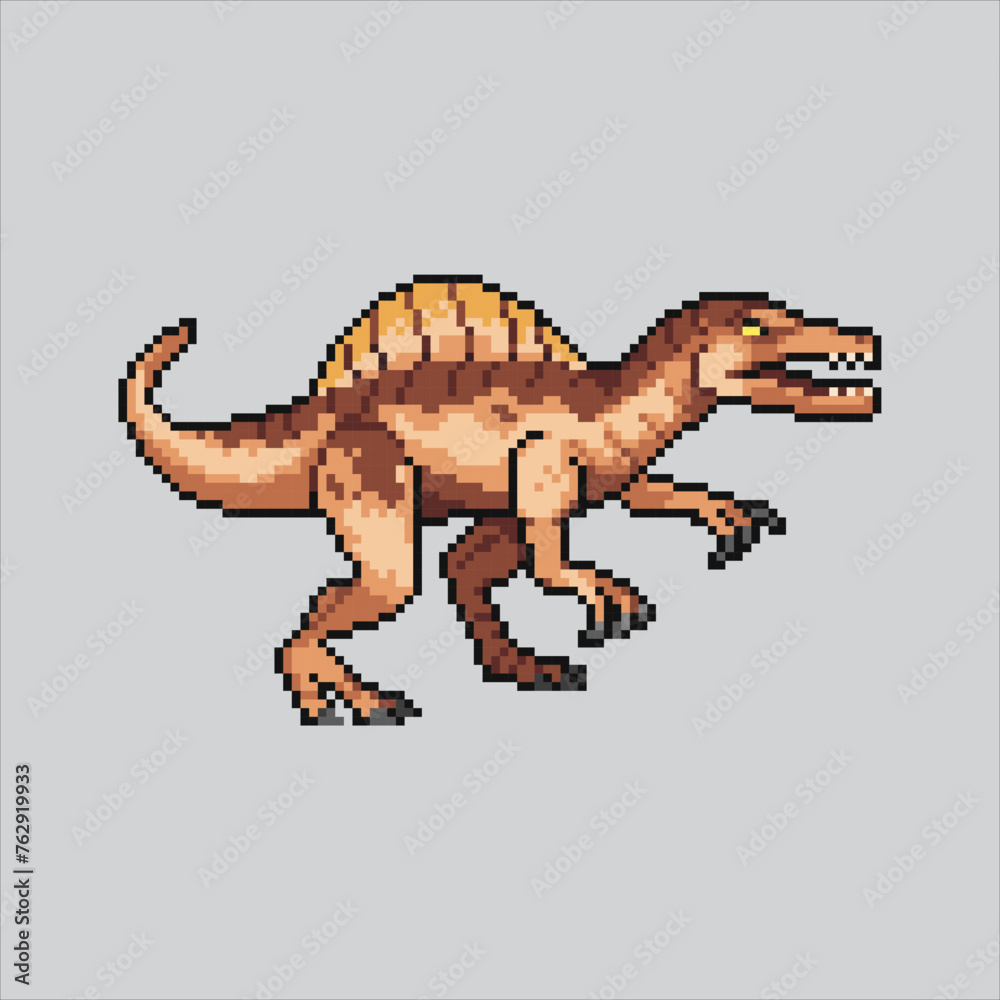 Pixel art illustration Spinosaurus. Pixelated Spinosaurus. Spinosaurus ...