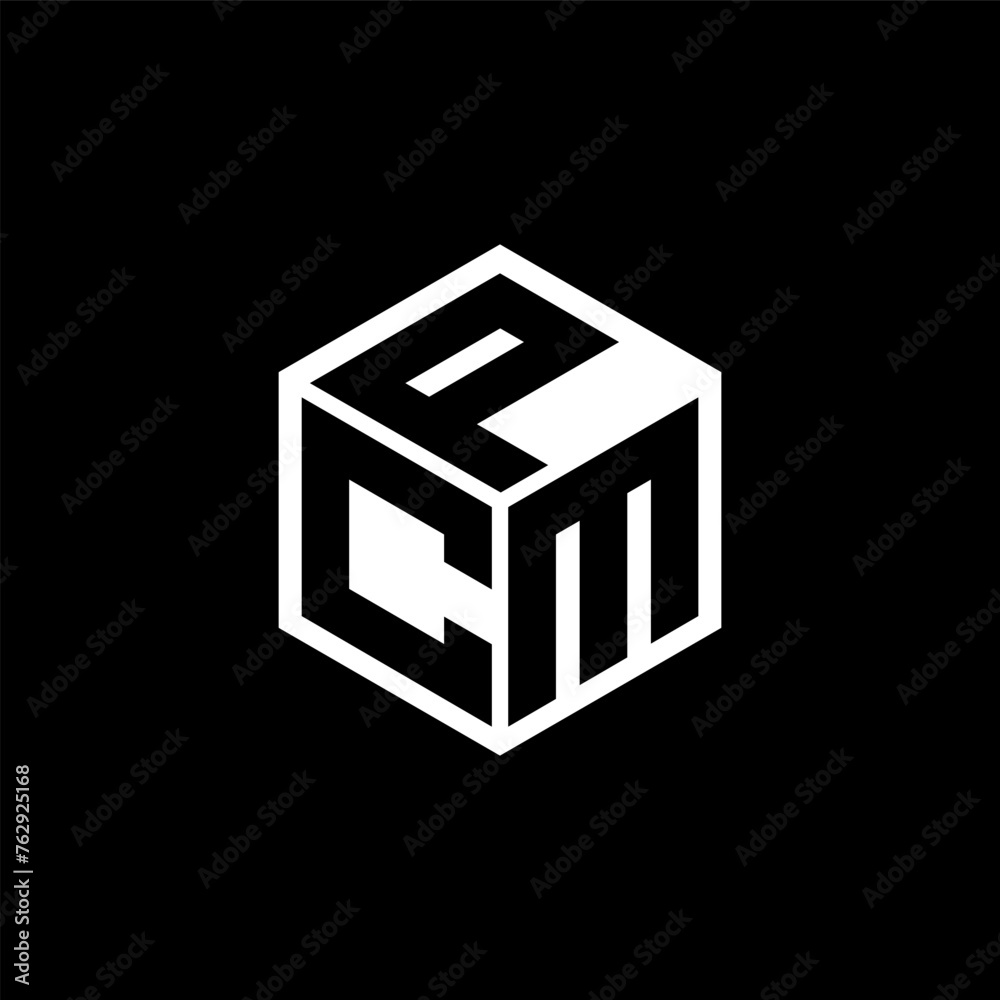 CMP letter logo design in illustration. Vector logo, calligraphy ...