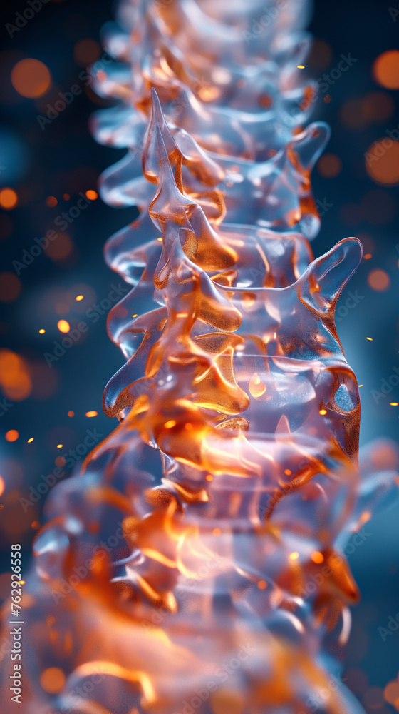 medical illustration that combines elements of human anatomy Focus on ...