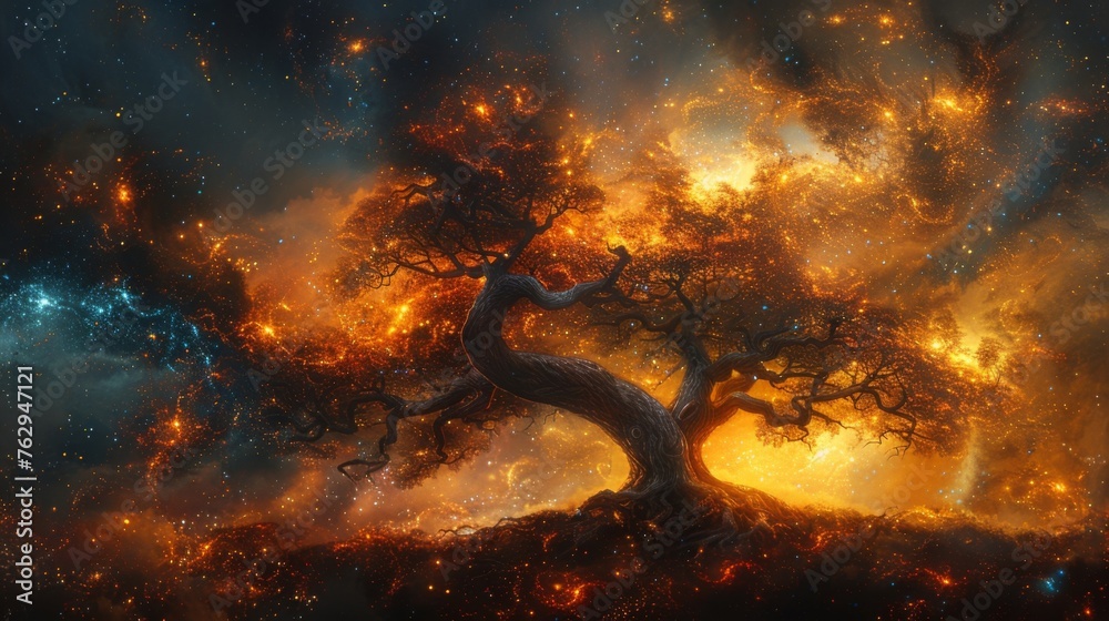 The sprawling branches of the cosmic tree reaching out in all ...