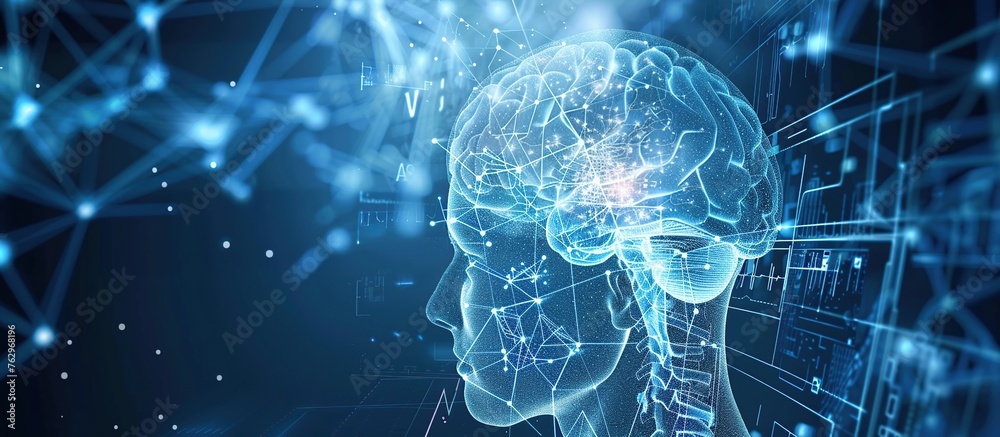 brain nerve health care medical system with diagnosis infographics ...