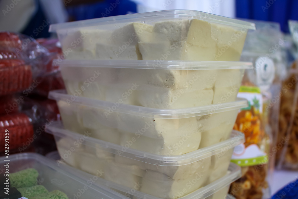 Tahu Sutra or Silk Smooth Tofu, one of raw ingredient food made from ...