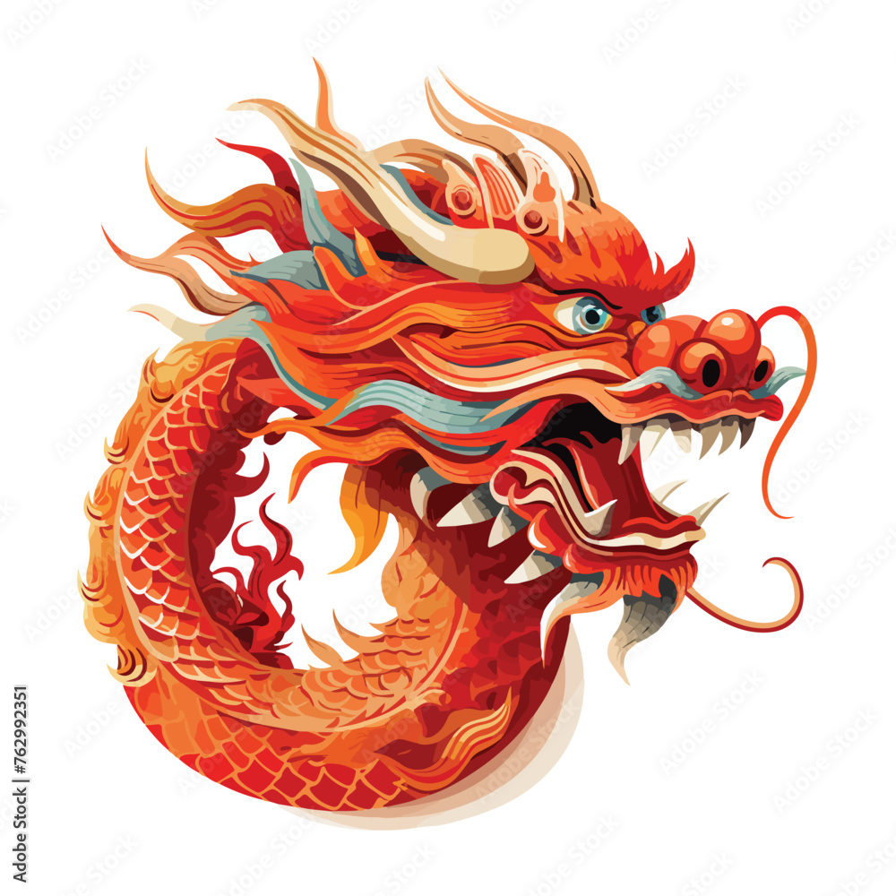 Chinese Dragons Clipart clipart isolated on white background Stock ...