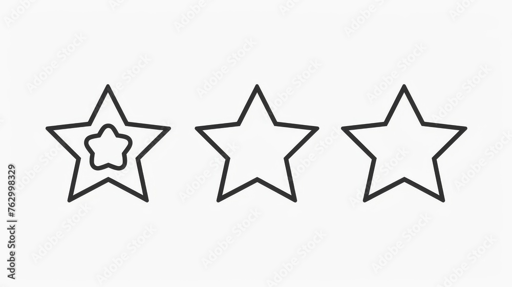Modern four-pointed star line art icon. Ideal for logos and social ...