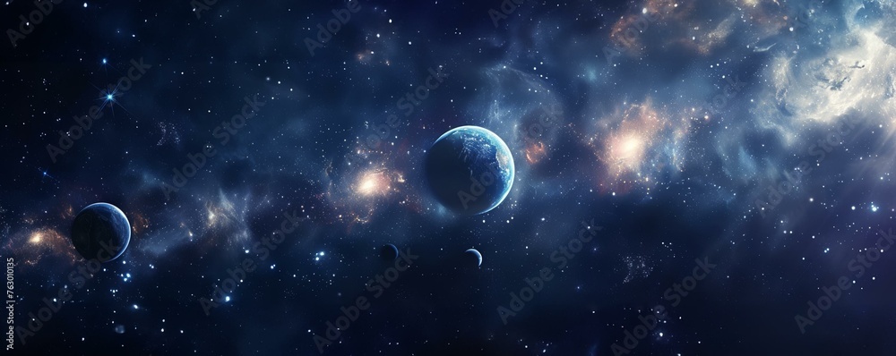 Stunningly realistic depiction of a syzygy in outer space, with ...