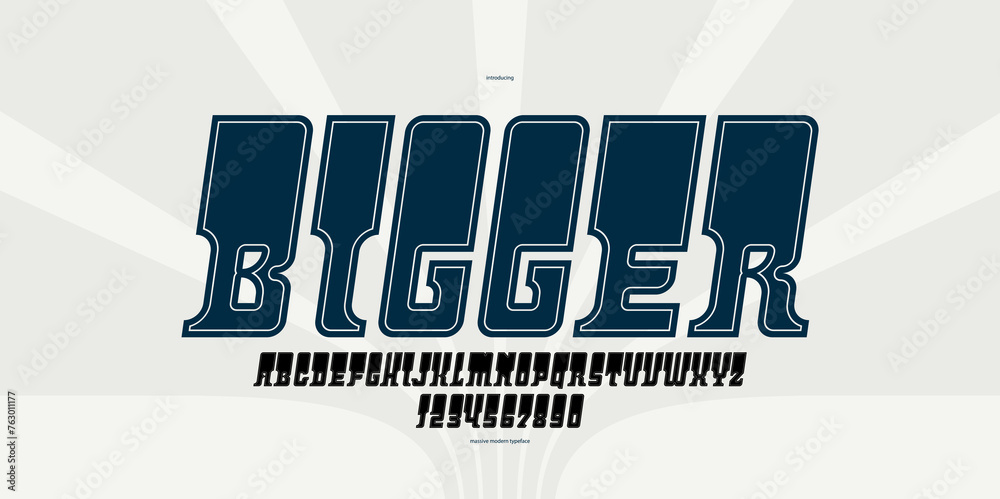 Bold and strong vector geometric font for logos and branding, heavy ...