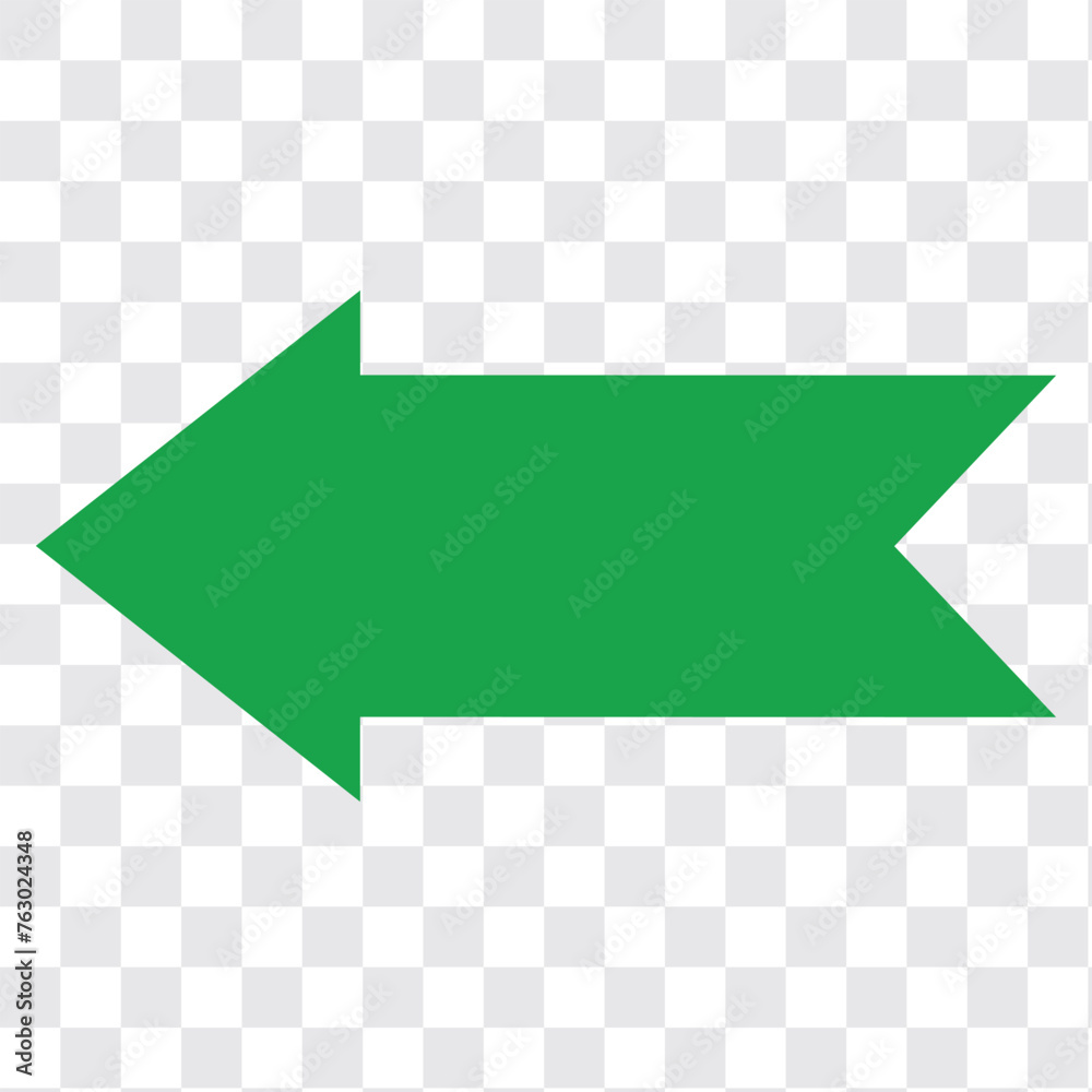 Green arrow icon on transparent background. arrow sign. flat style. red ...