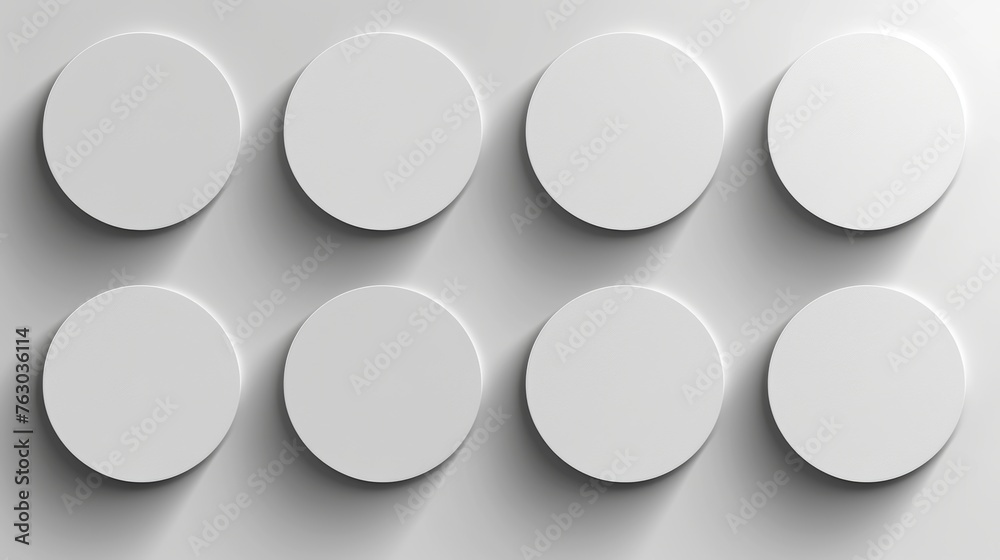 Realistic set of round shadows and shadow effects. Posters, flyers ...