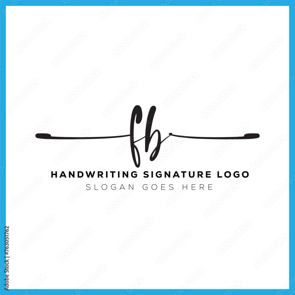 FB initials Handwriting signature logo. FBB Hand drawn Calligraphy ...