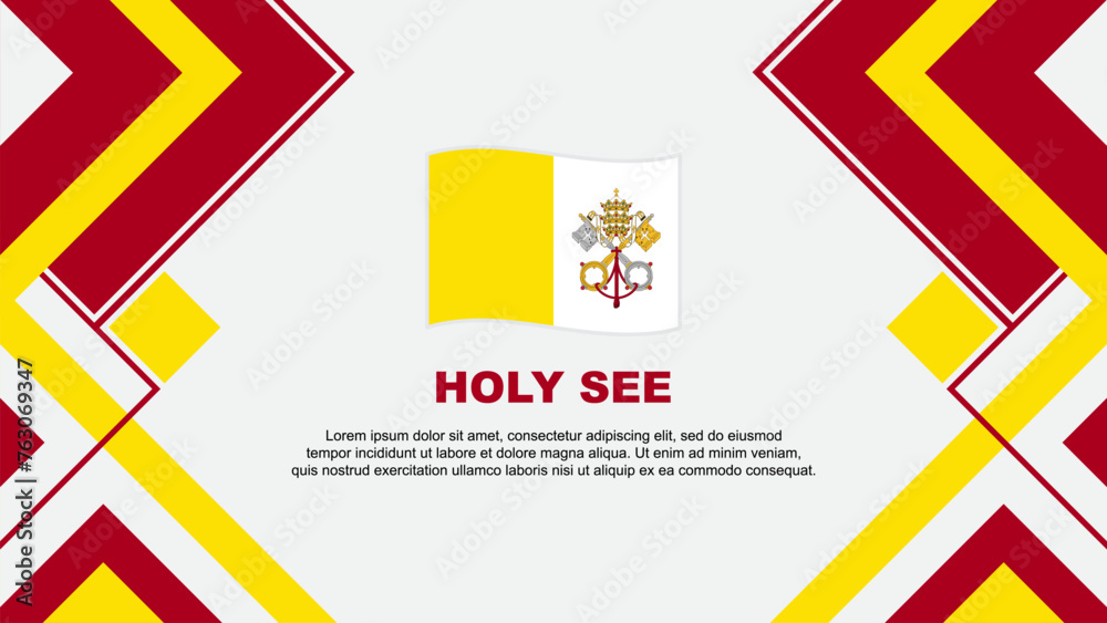Holy See Flag Abstract Background Design Template. Holy See ...