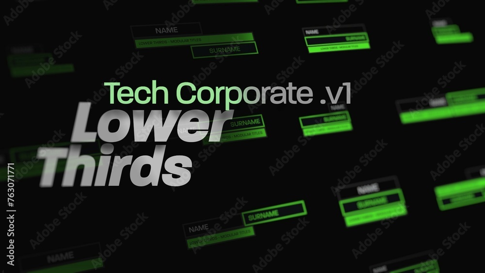 Tech V1 Corporate Lower Thirds Stock Template | Adobe Stock