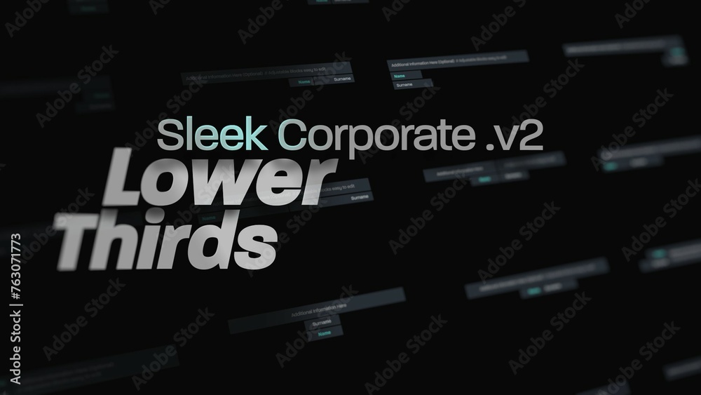 Sleek V2 Corporate Lower Thirds Stock Template | Adobe Stock
