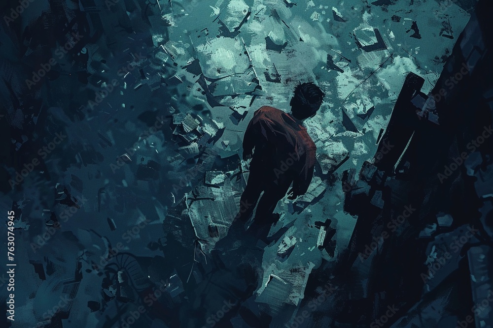 Despair Redemption Capture the struggle for redemption amidst despair ...