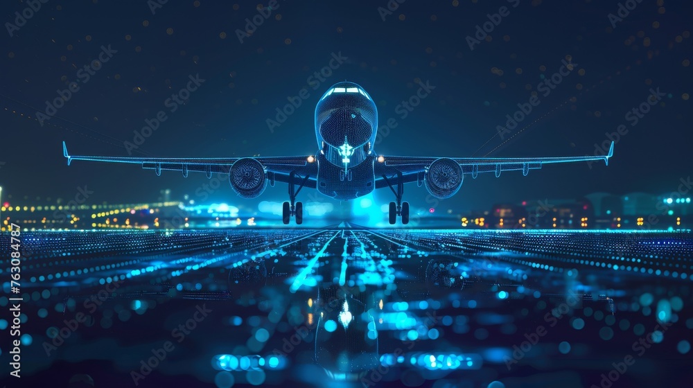 Aviation technology, AI in aviation, night flight, cargo journey, air ...