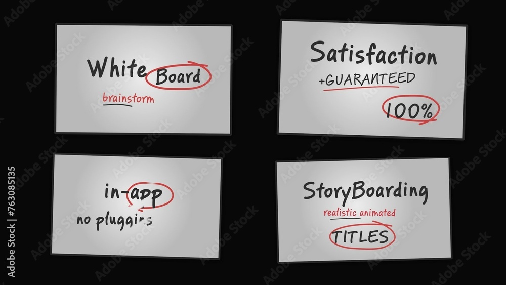 WhiteBoard Stop Motion Titles Overlays Stock Template | Adobe Stock