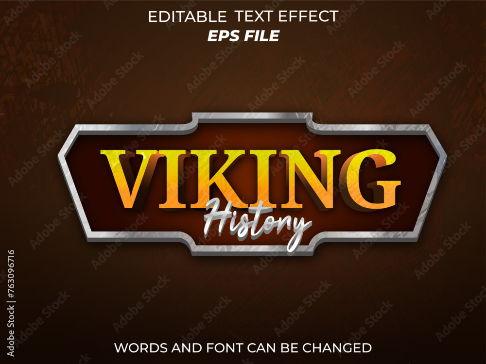viking text effect, font editable, typography, 3d text for medieval ...