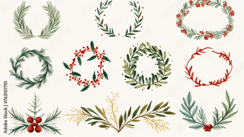 tree branches leaves pine tree frame presentation background plant ...