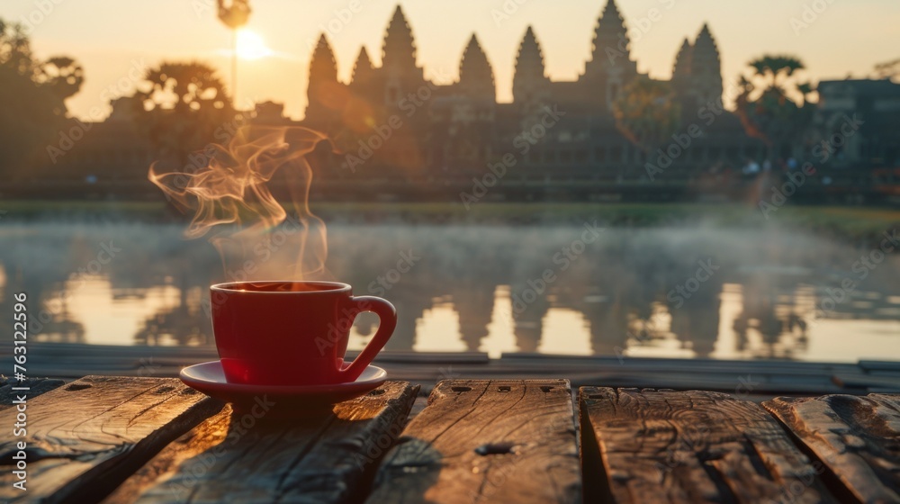 Angkor Wat, the beautiful ancient architecture of Cambodia The morning ...