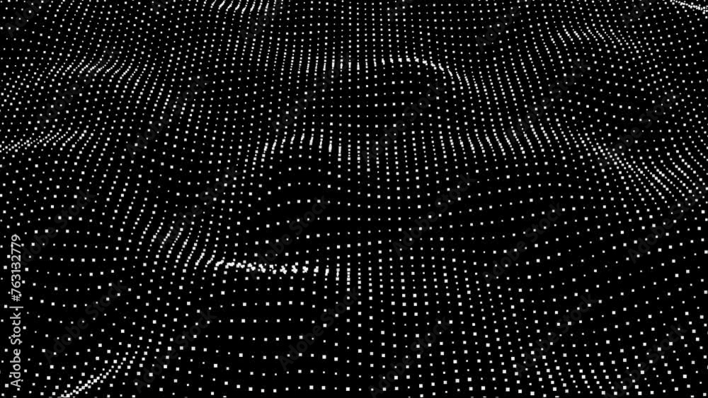 Dot wave background animation. Abstract and technology dots wave ...