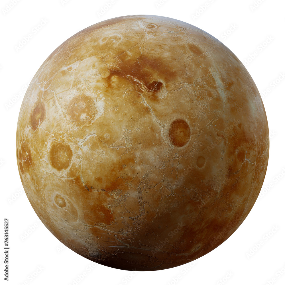 High-resolution image of planet Venus surface on transparent background ...