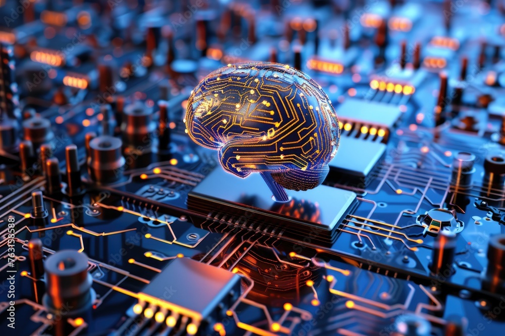 A depiction of artificial intelligence in a computing system ...