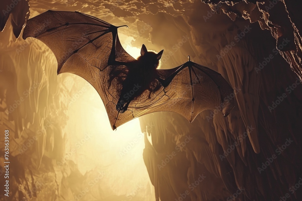 An enigmatic bat, draped in an alchemist's cloak, soared against the ...