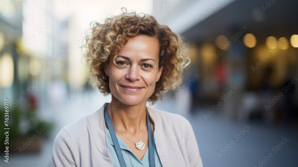 Hospital psychologist supports patients well-lit consultation room ...