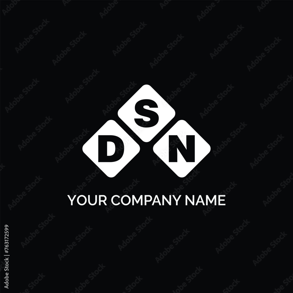 DSN letter logo design on white background. DSN logo. DSN creative initials letter Monogram logo ...