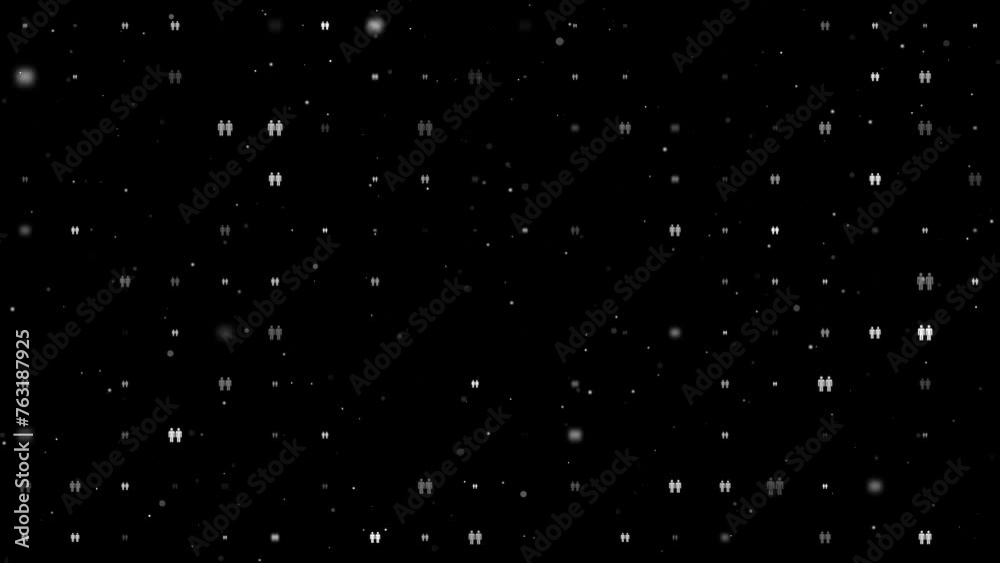 Template animation of evenly spaced man with man symbols of different ...