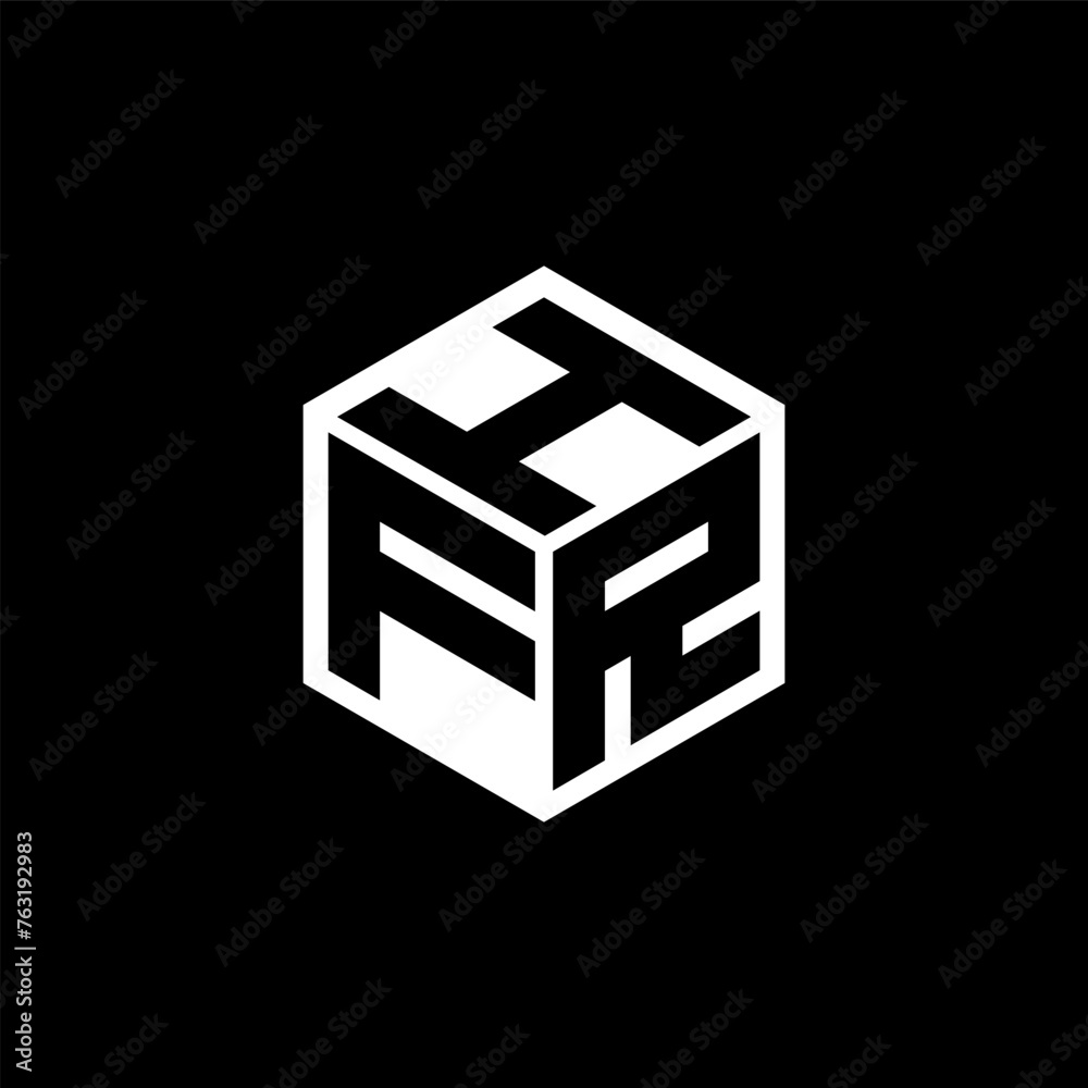 FRH letter logo design in illustration. Vector logo, calligraphy ...
