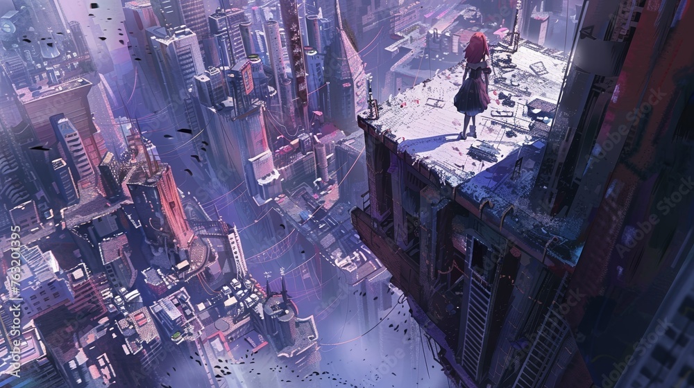 Dramatic in action Anime fantasy Character, game character, concept art ...