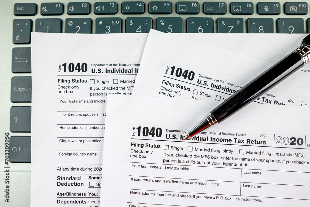 Photo & Art Print Tax form 1040 U.S. Individual Income Tax Return., Tania