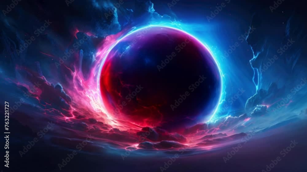 Stars, planets, fantasy landscapes of the future. Futuristic space sci ...
