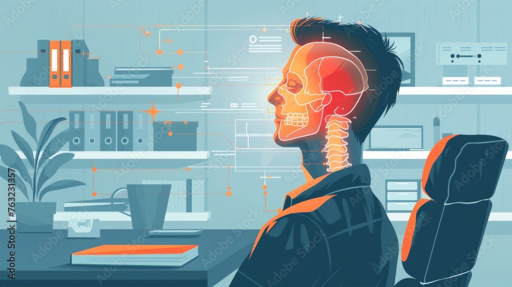X-Ray Vision of Office Worker, Digital Work Efficiency and Biomechanics ...