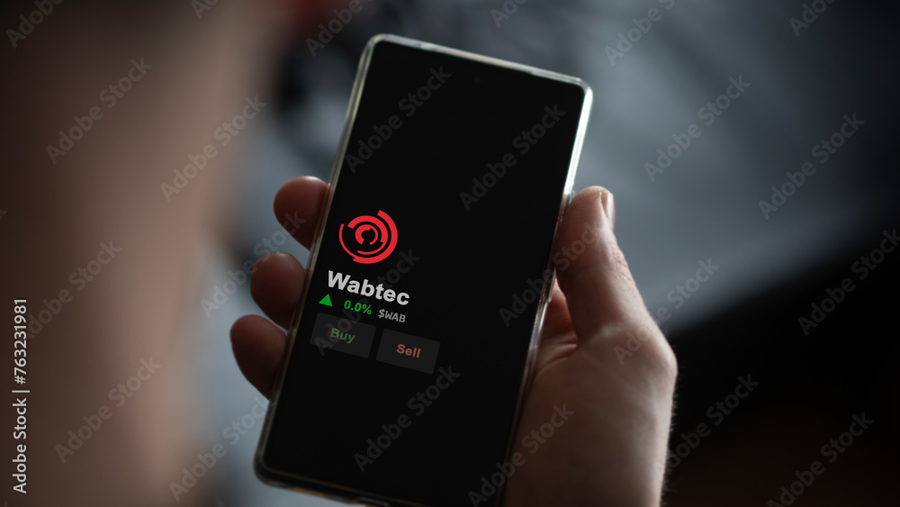 January 15th 2024. The logo of Wabtec on the screen of an exchange ...