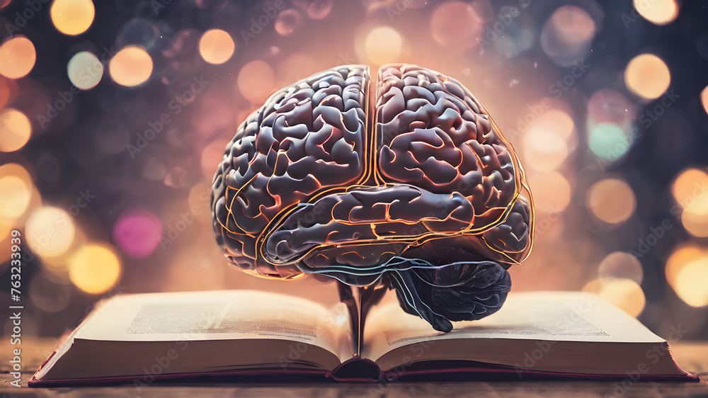 Creative thinking idea to problem solving concept. Virtual brain and connection line network ...