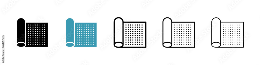 Sandpaper Texture Variety Icons. Surface Smoothing Emery Paper Symbols ...