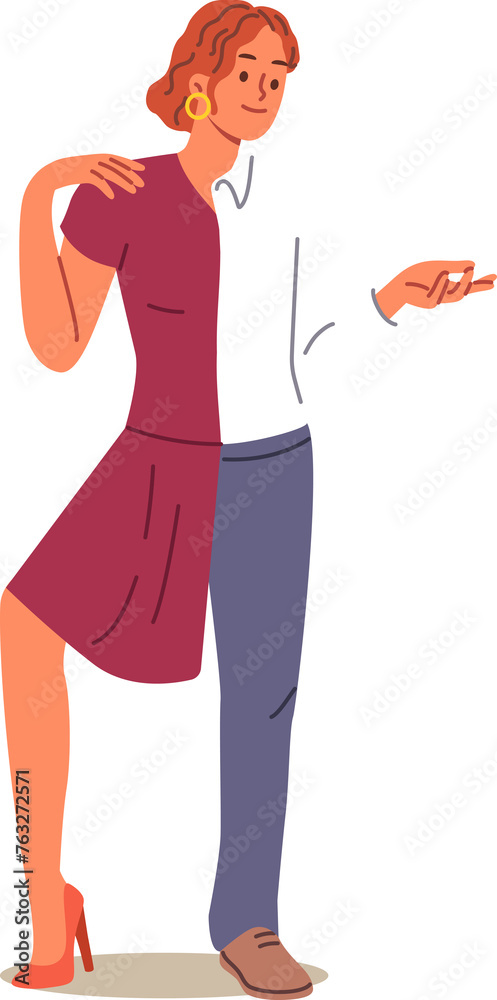 Human with absence of gender stereotypes, strives for self-expression ...