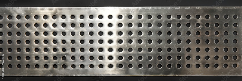 Perforated metal panel with perforated holes in the form of a dot grid ...