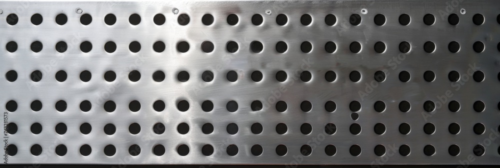 Perforated metal panel with perforated holes in the form of a dot grid ...