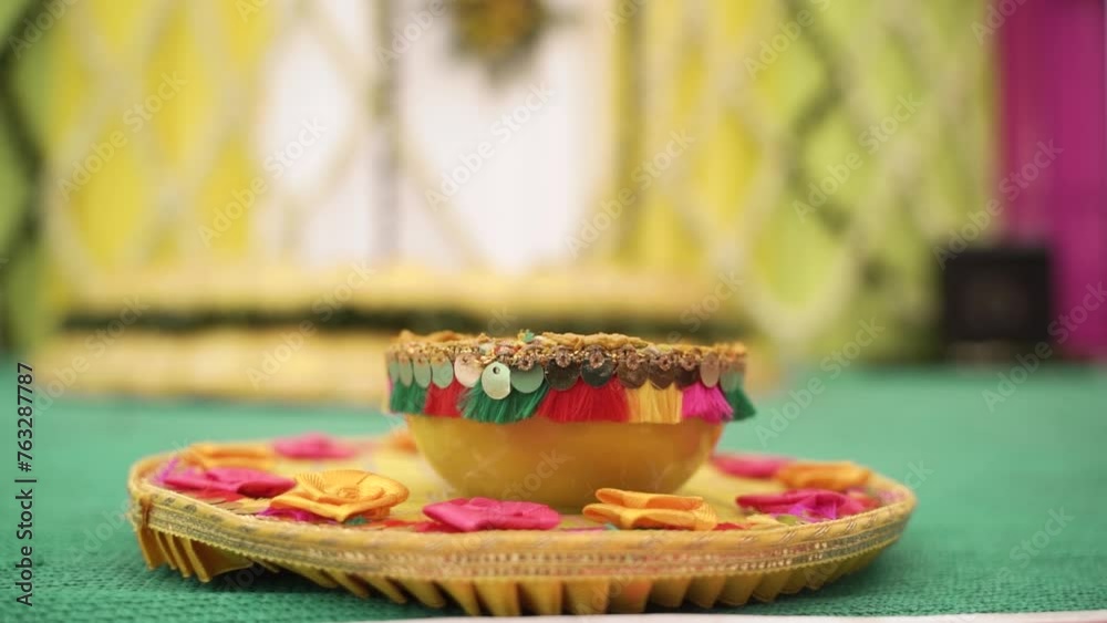 A Bowl of Haldi Paste - Turmeric Paste for Haldi Ceremony, Hindu ...