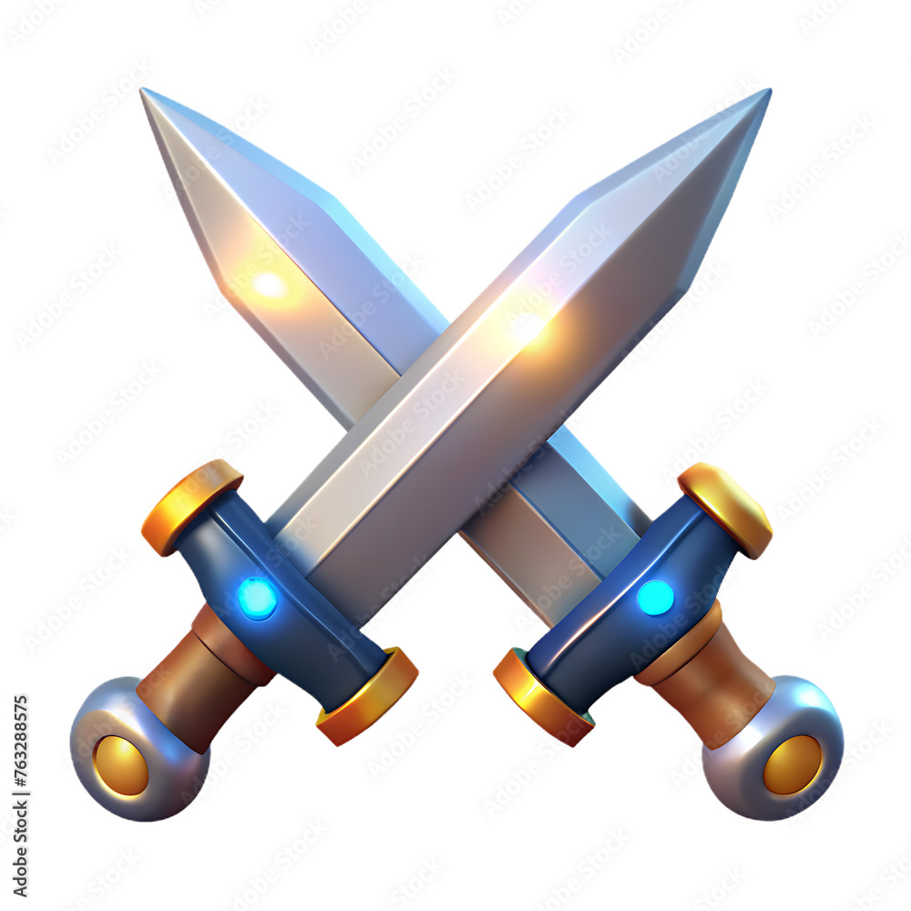 crossed swords isolated icon. emoji illustration. crossed swords Stock ...