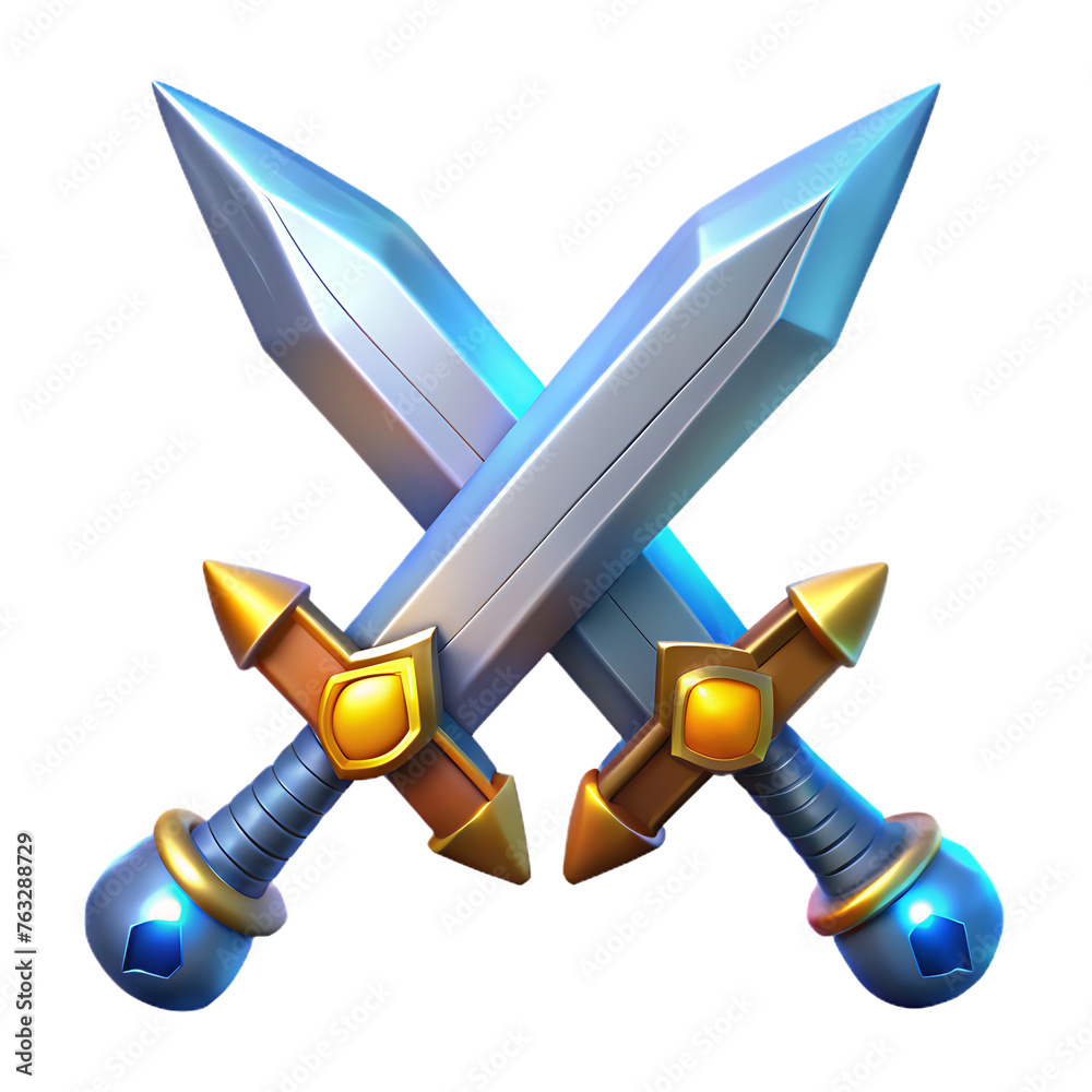 crossed swords isolated icon. emoji illustration. crossed swords Stock ...