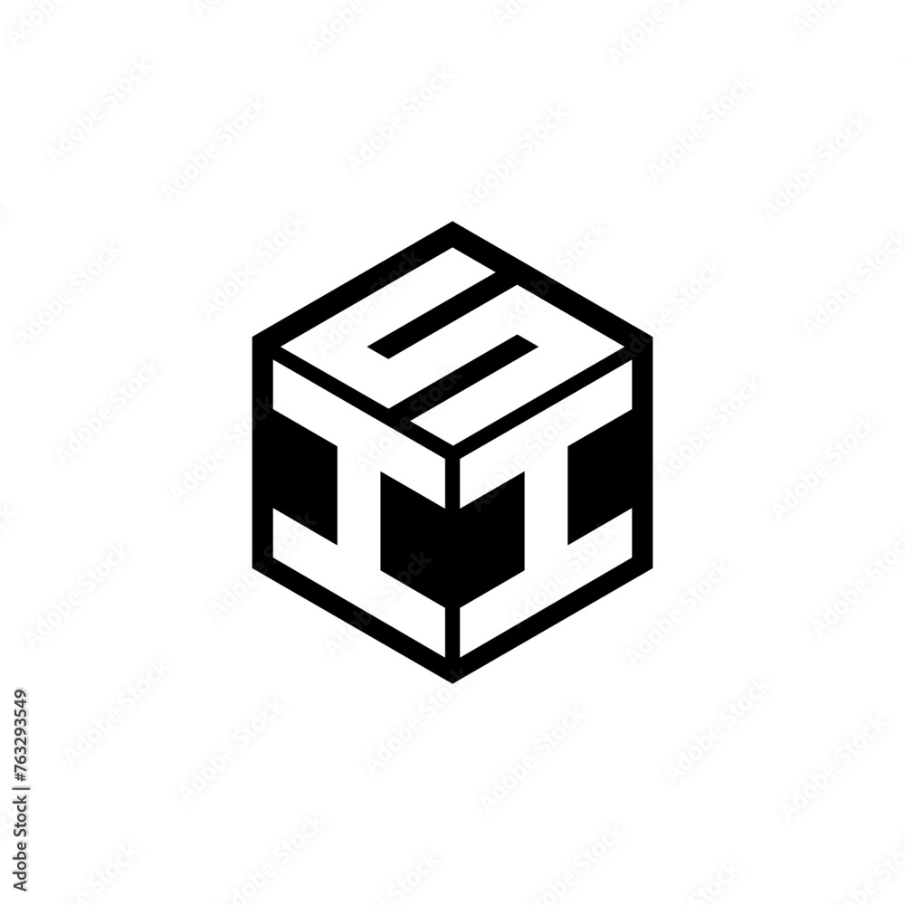 IIS letter logo design with white background in illustrator, cube logo ...