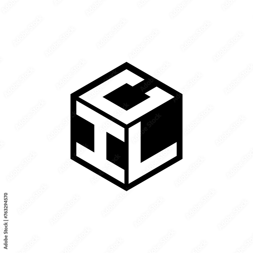 ILC letter logo design with white background in illustrator, cube logo ...