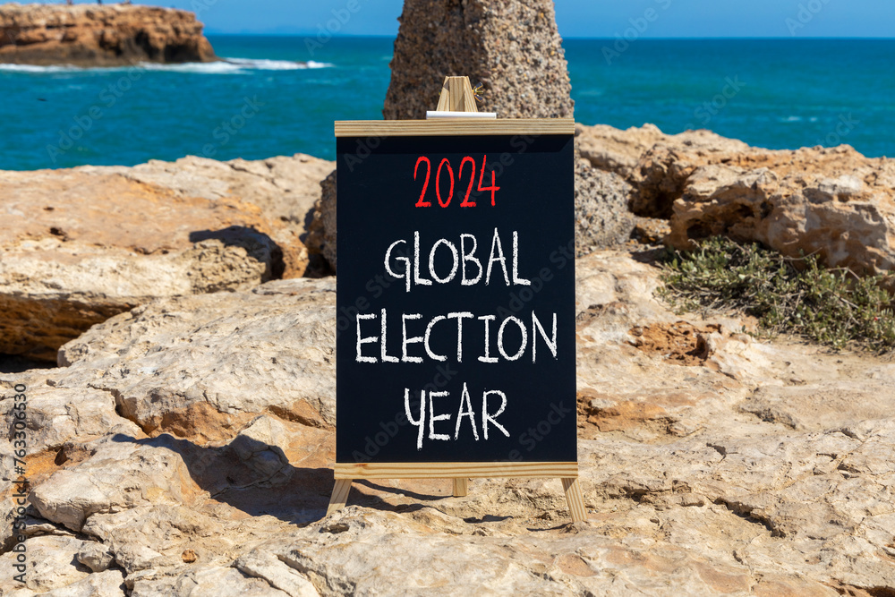 2024 global election year symbol. Concept words 2024 global election ...