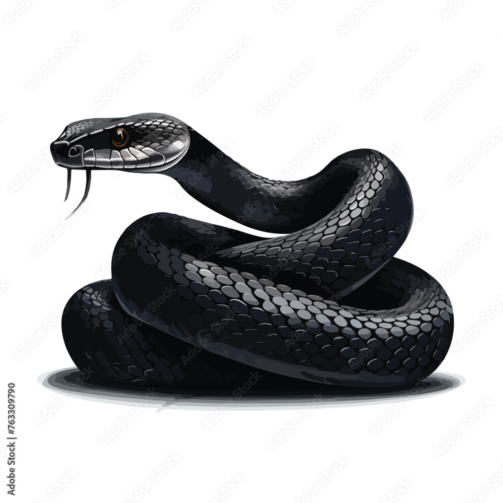 Black Snake Clipart clipart isolated on white background Stock Vector ...