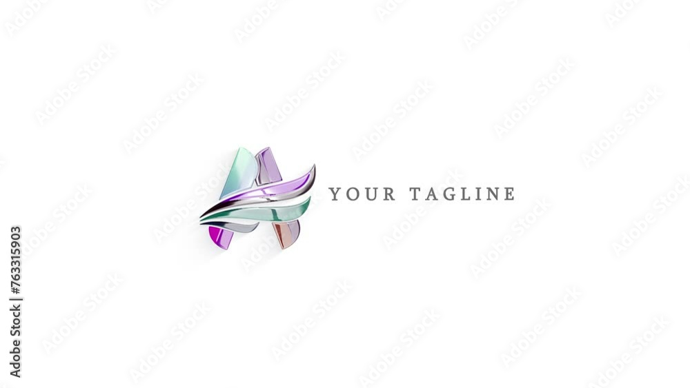 Vidéo Stock 3d logo animation. clean logo animation. 3d clean logo ...