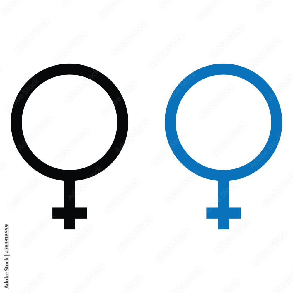 Female sex symbol icon set. Female gender icon, woman sign, Female icon ...